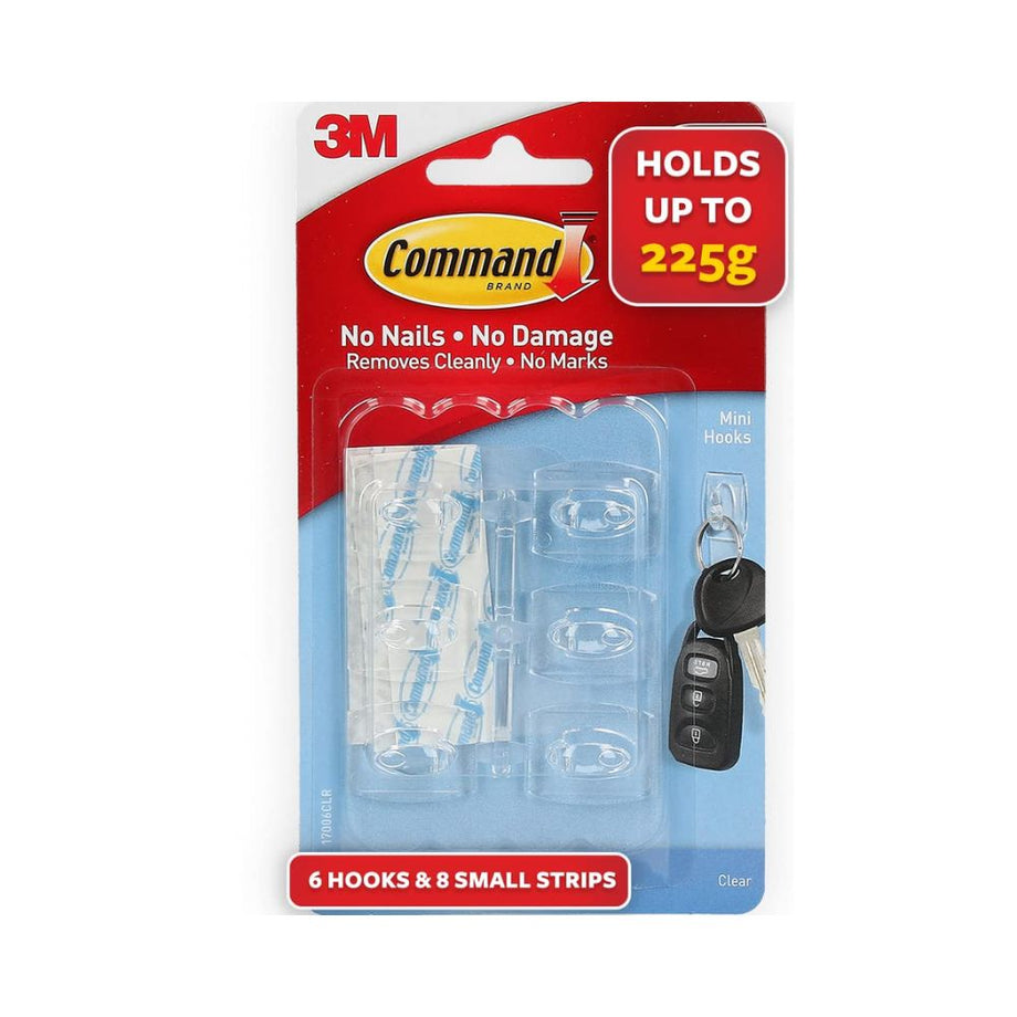 3M, Clear Hook - COMMAND | MINI | Set of 6. – OXFORD stationers