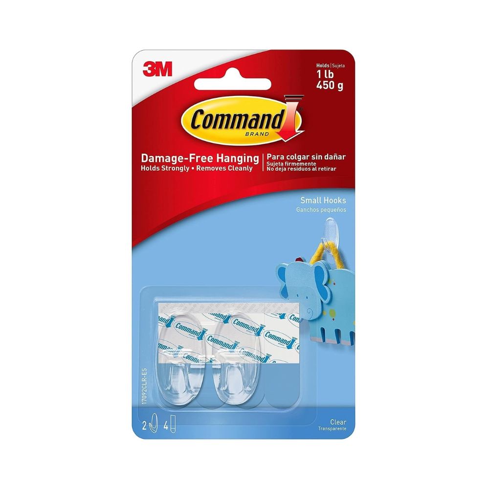 3M, Clear Hook - COMMAND | SMALL | Set of 2. – OXFORD stationers