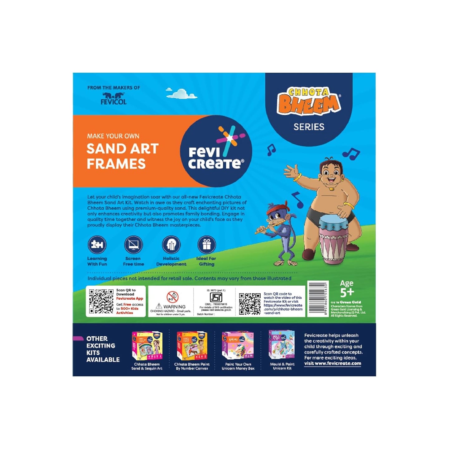 PIDILITE, Art Kit - FEVICREATE | Chhota Bheem Series | SAND ART FRAMES ...