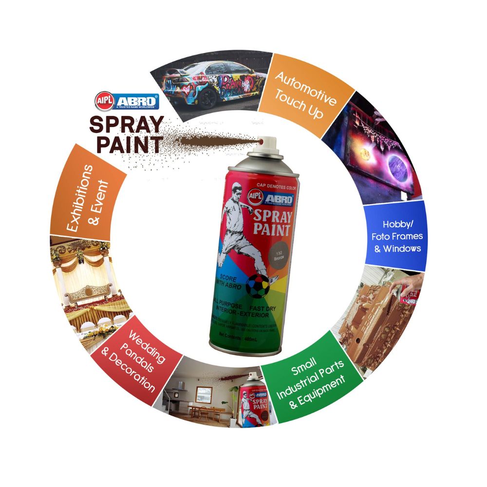 ABRO, Spray Paint - 132 BRONZE | 400 ml. – OXFORD stationers