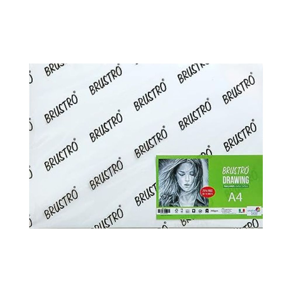 BRUSTRO, Drawing Paper - A4 | 20 + 4 Sheets | 200 gsm. – OXFORD stationers