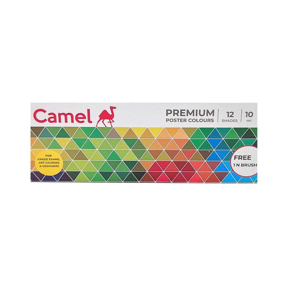 CAMEL, Poster Colour - PREMIUM | Set of 12 | 10 ml. – OXFORD stationers