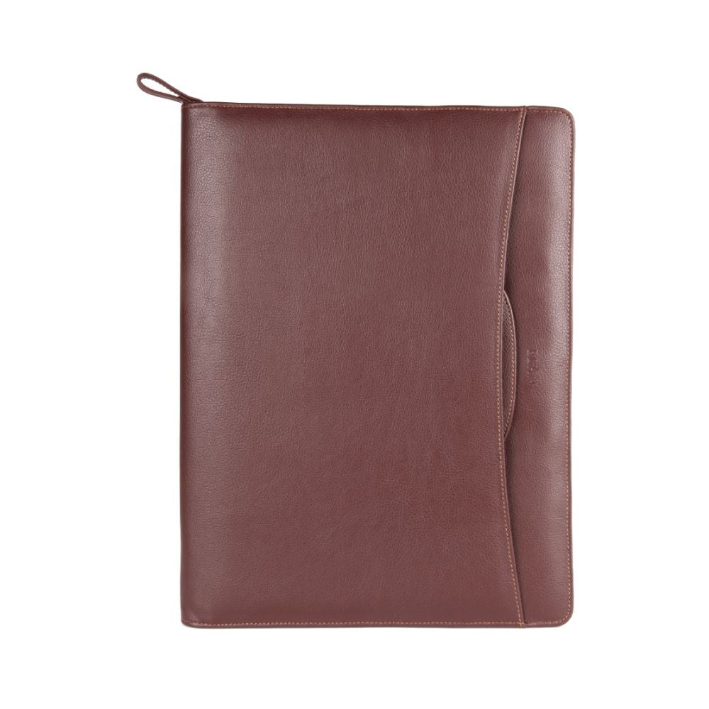 ELAN, Zip Around Folder With Handle | BROWN | A4. – OXFORD stationers