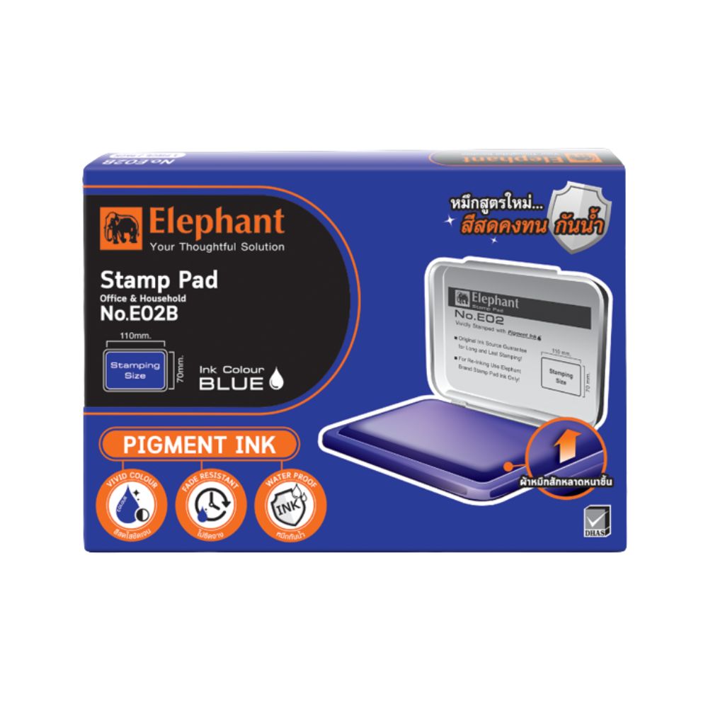 ELEPHANT, Stamp Pad | BLUE | Medium. – OXFORD stationers