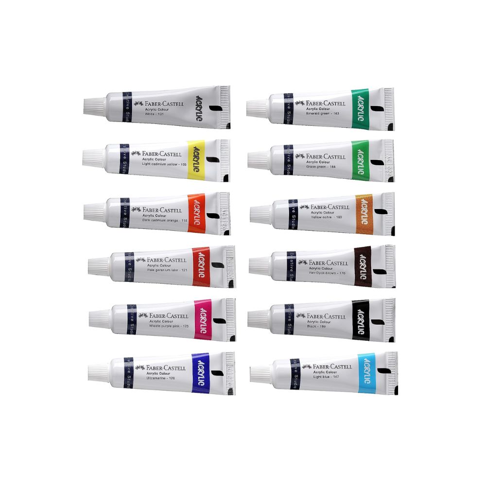 FABER CASTELL, Acrylic Colour | Set of 12. – OXFORD stationers