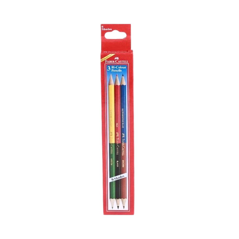 FABER CASTELL, Bi-Colour Pencil | 2 Colours in 1 | Set of 3. – OXFORD ...