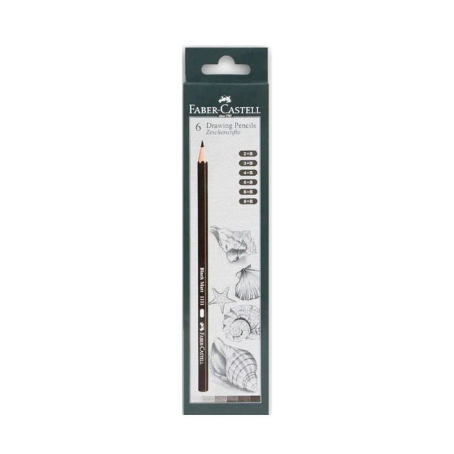 FABER CASTELL, Drawing Pencil - Black Matt | Set of 6. – OXFORD stationers