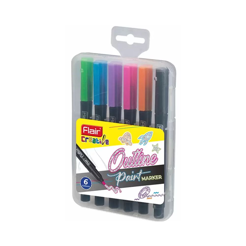 FLAIR, Paint Marker - CREATIVE | Outline | Set of 6. – OXFORD stationers