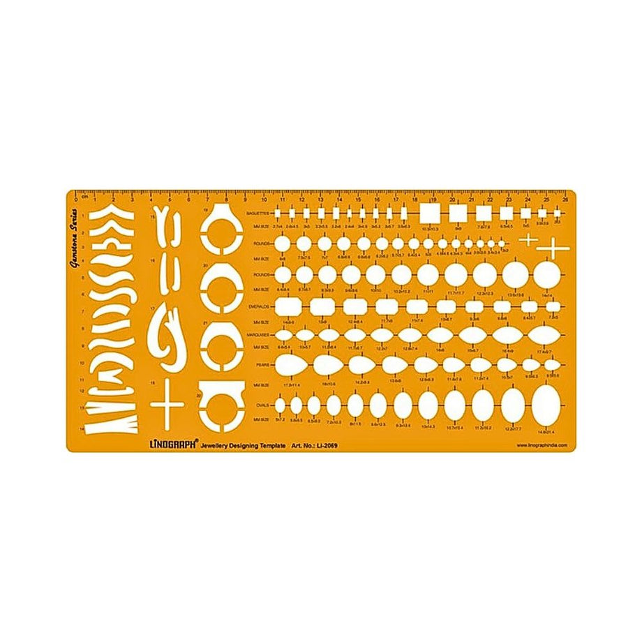 LINOGRAPH, Stencil - JEWELLERY DESIGN TEMPLATE. – OXFORD stationers