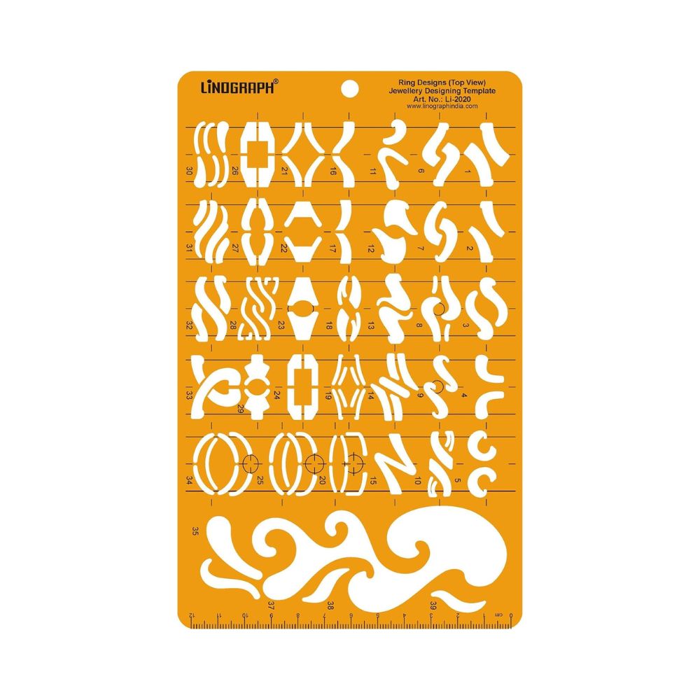 LINOGRAPH, Stencil - JEWELLERY RING DESIGN TEMPLATE. – OXFORD stationers