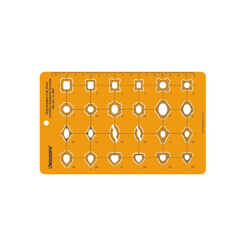 LINOGRAPH, Stencil - JEWELLERY RING DESIGN TEMPLATE. – OXFORD stationers