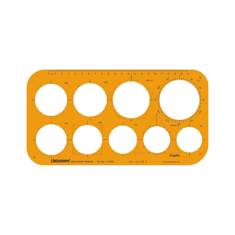 LINOGRAPH, Stencil - PROFESSIONAL MAXI CIRCLE TEMPLATES. – OXFORD ...
