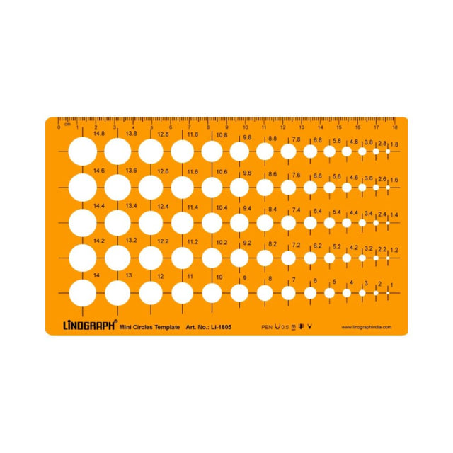LINOGRAPH, Stencil - PROFESSIONAL MINI CIRCLE TEMPLATES. – OXFORD ...