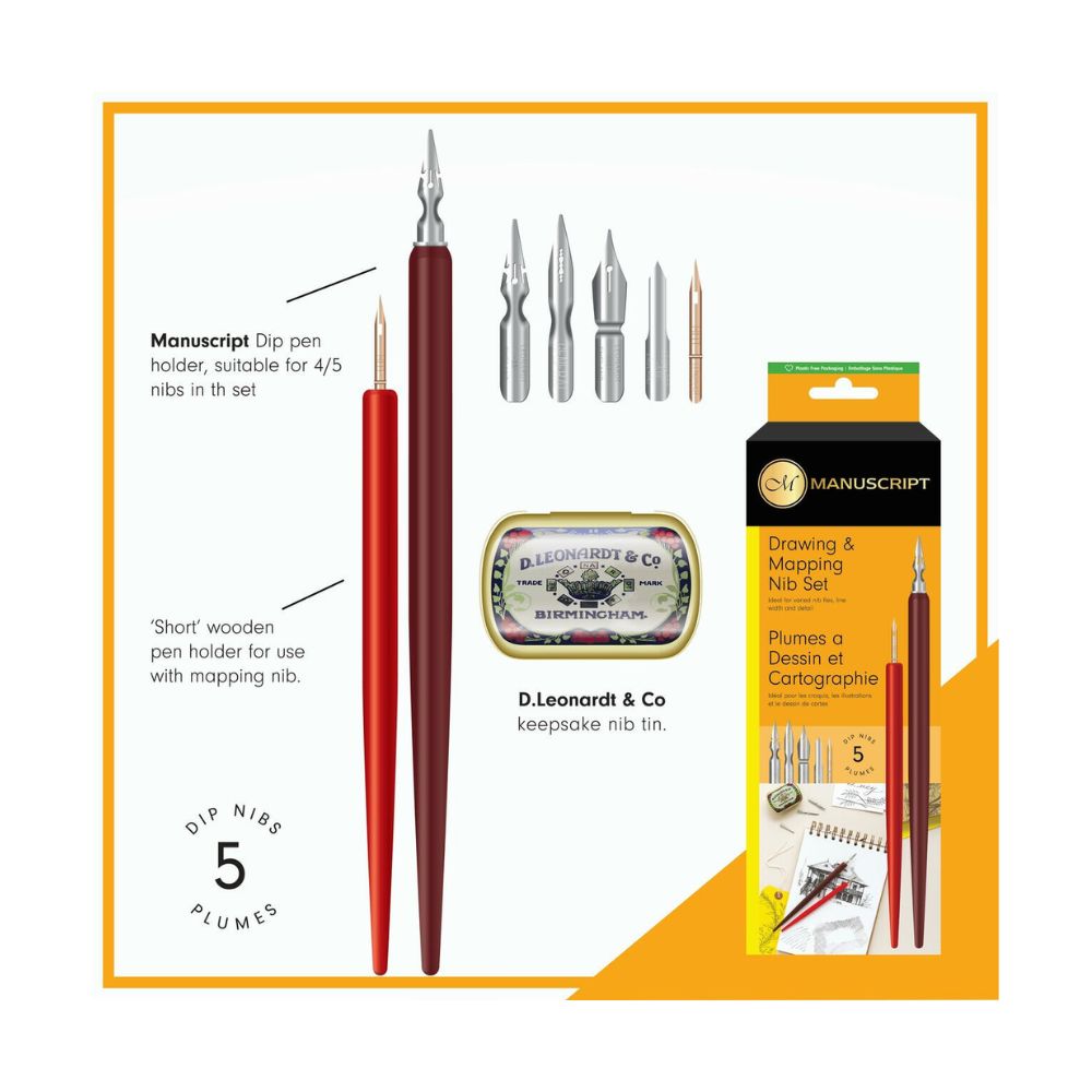 MANUSCRIPT, Dip Pen - Drawing & Mapping Calligraphy Set. – OXFORD ...