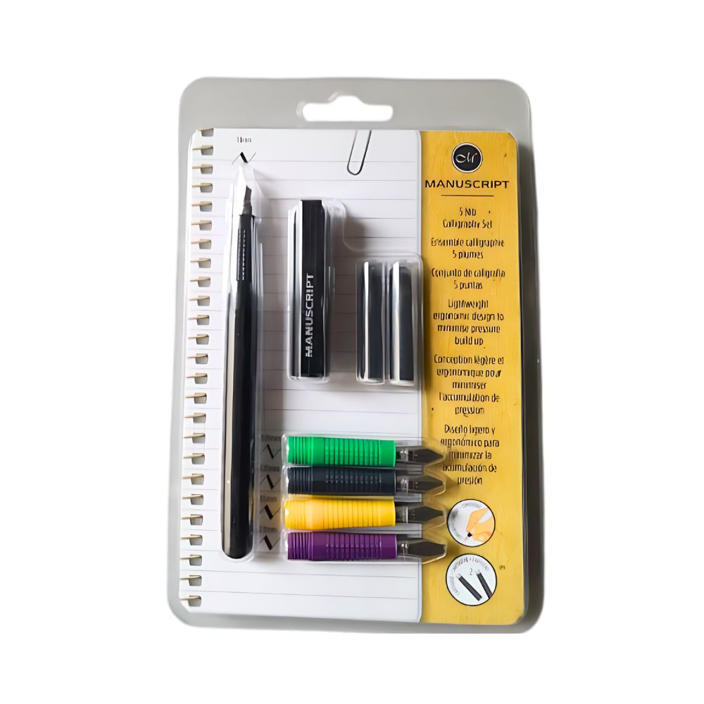 MANUSCRIPT, Fountain Pen - 5 Nib Calligraphy Set. – OXFORD stationers