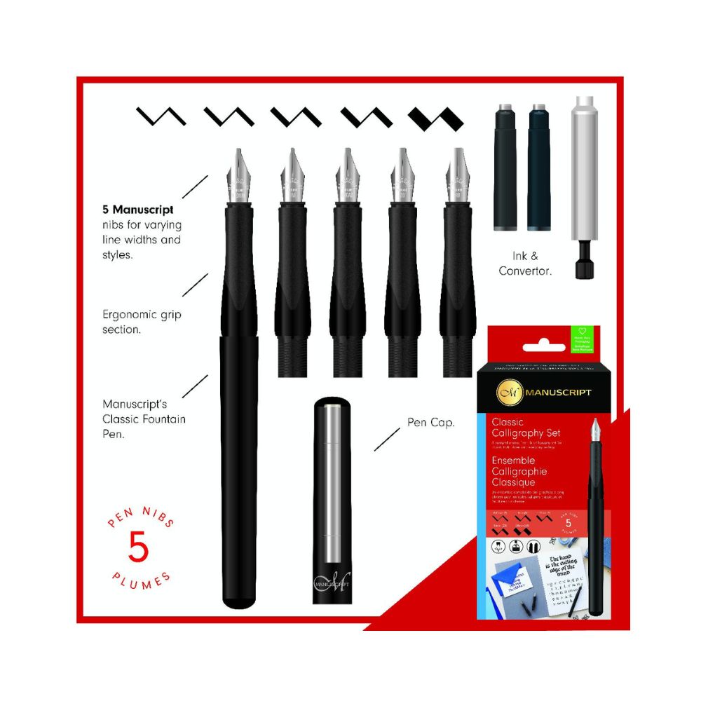 MANUSCRIPT, Fountain Pen - Classic Calligraphy Set. – OXFORD stationers