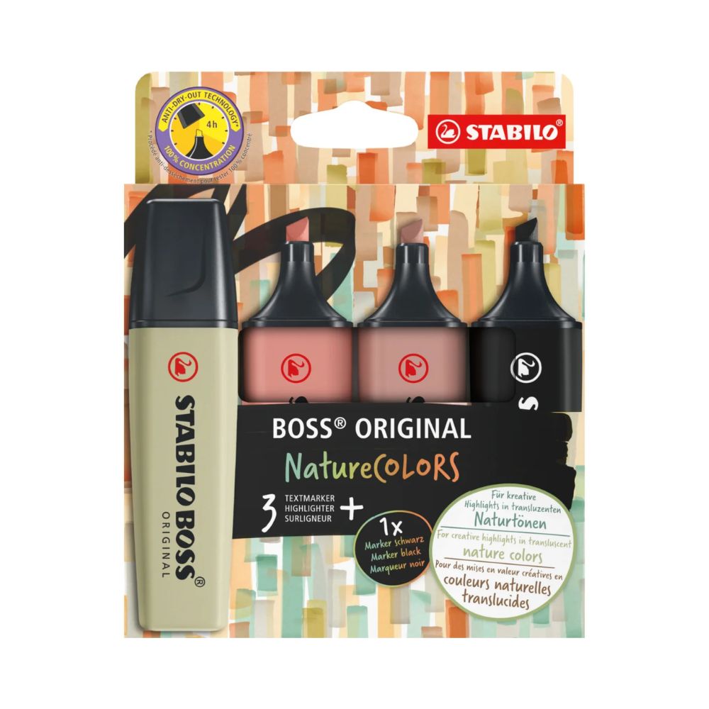 STABILO, Highlighter - Boss Original | NatureColors | Set of 4 ...