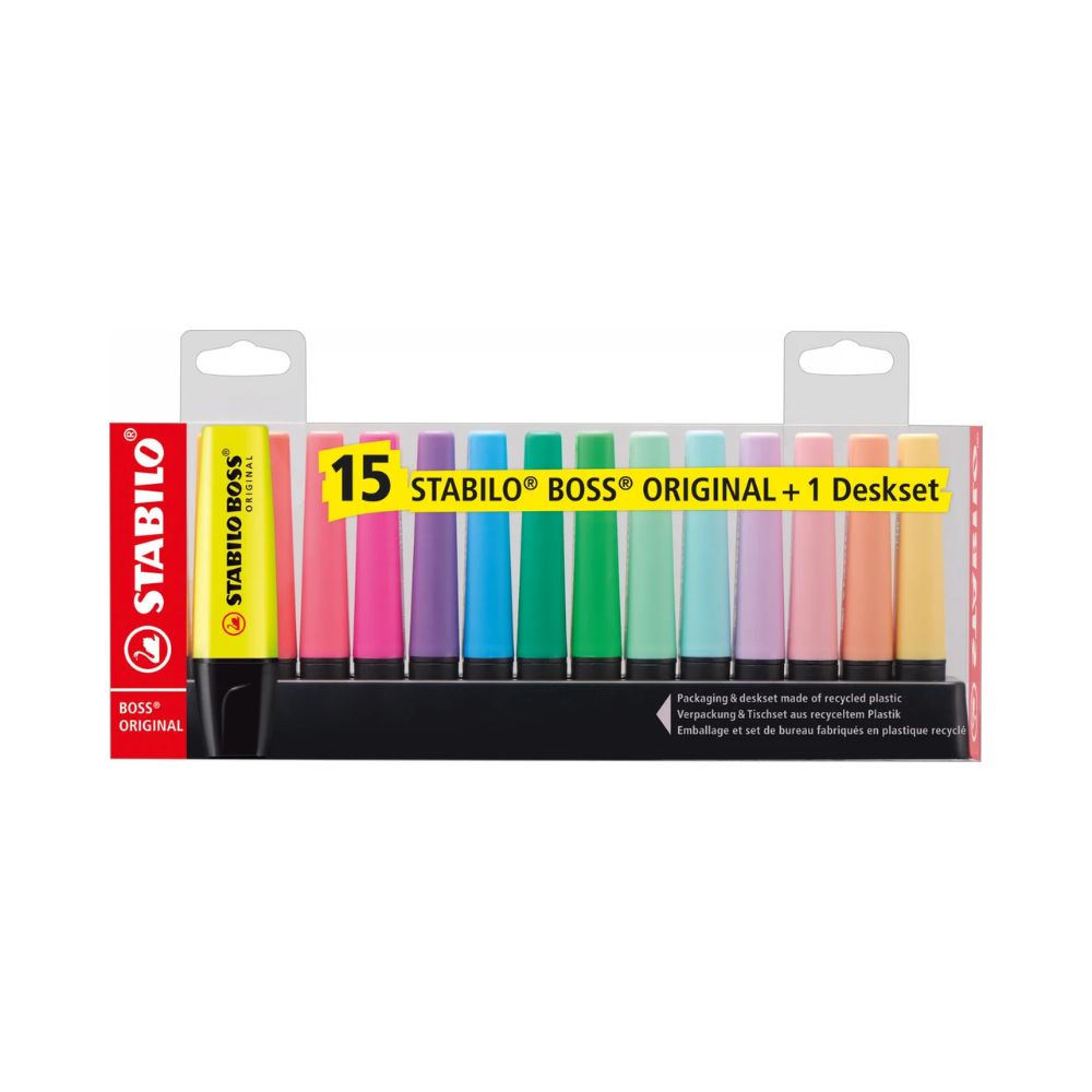 STABILO, Highlighter - BOSS ORIGINAL | Set of 15. – OXFORD stationers