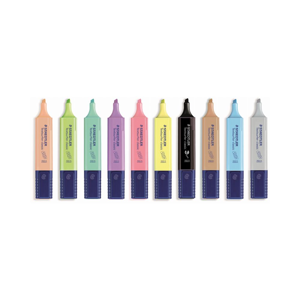 STAEDTLER, Highlighter - TEXTSURFER CLASSIC | Pastel | Set of 10 | ~ 1 ...