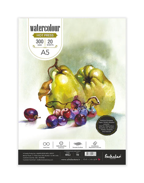 SCHOLAR, Watercolour Sheets | 20 Sheets | 300 gsm. – OXFORD stationers